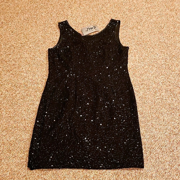 Jmd New York | Dresses | Jmd New York Hand Beaded Black Formal Dress ...